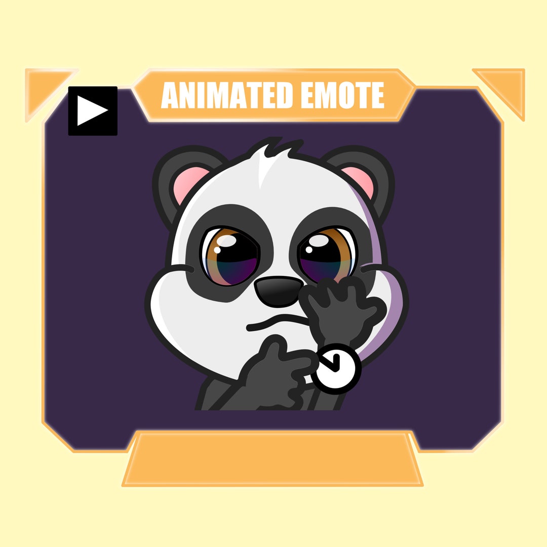 ANIMATED Panda Late Emote for Twitch Kick Discord Youtube Stream ...