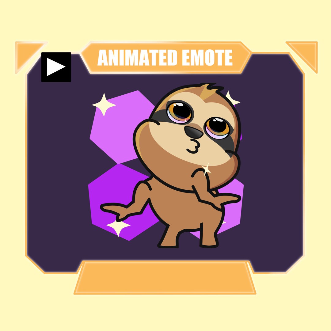 ANIMATED Sloth Disco Dance Emote for Twitch Kick Discord Youtube | Cute Sloth Dancing With Disco ...