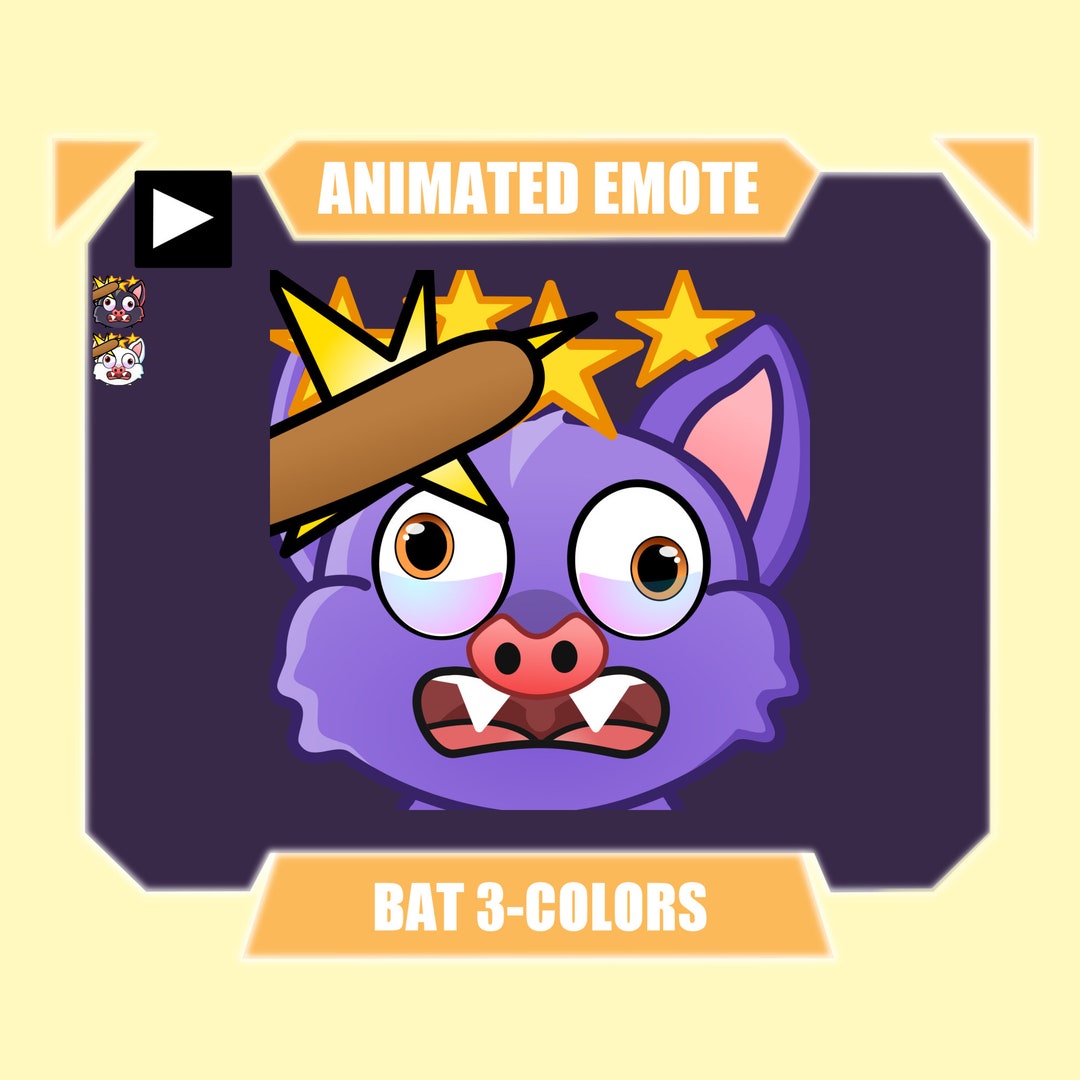 ANIMATED Bat Bonk Halloween Emote for Twitch Kick Discord Youtube ...
