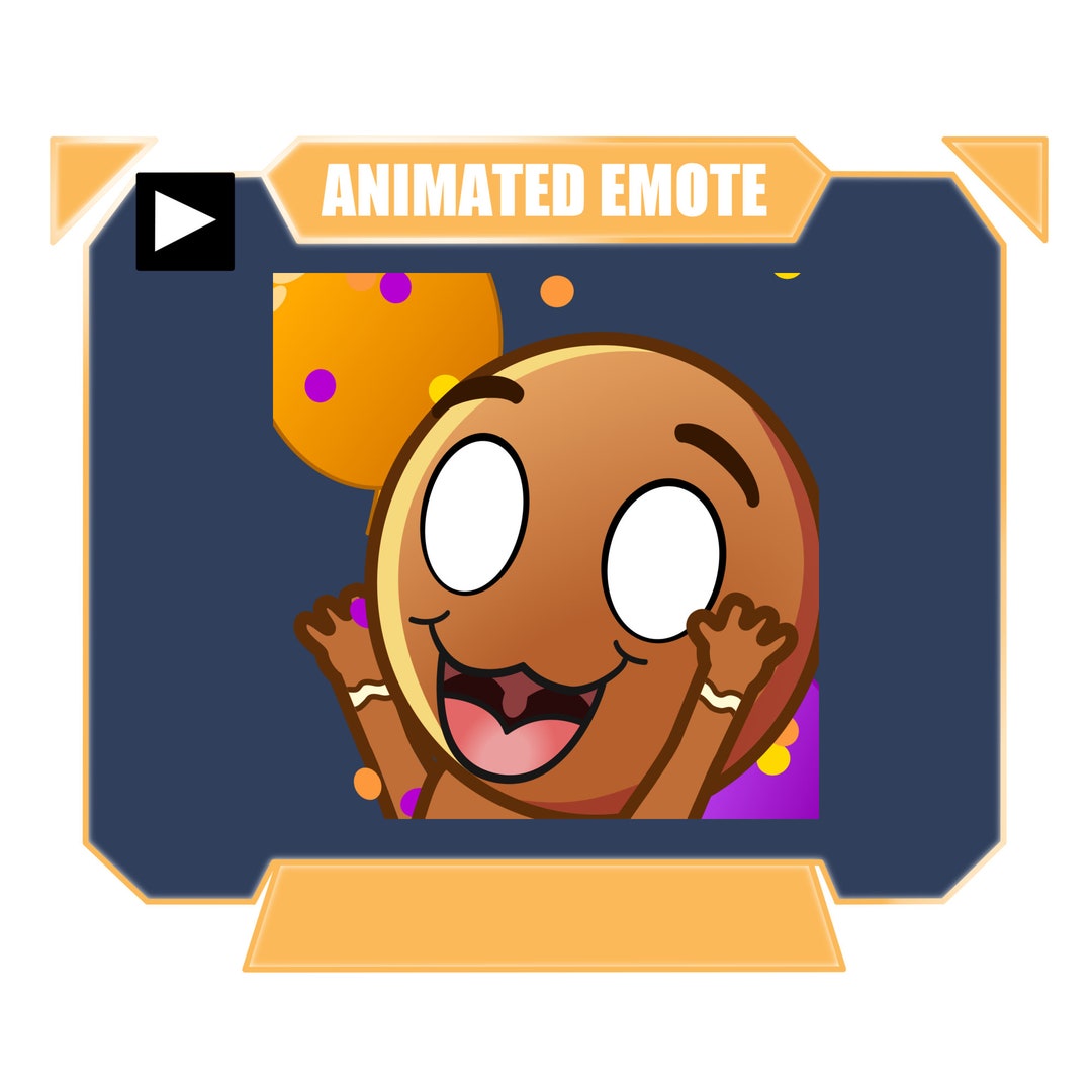 ANIMATED Gingerbread Hype Christmas Emote for Twitch Kick Discord ...