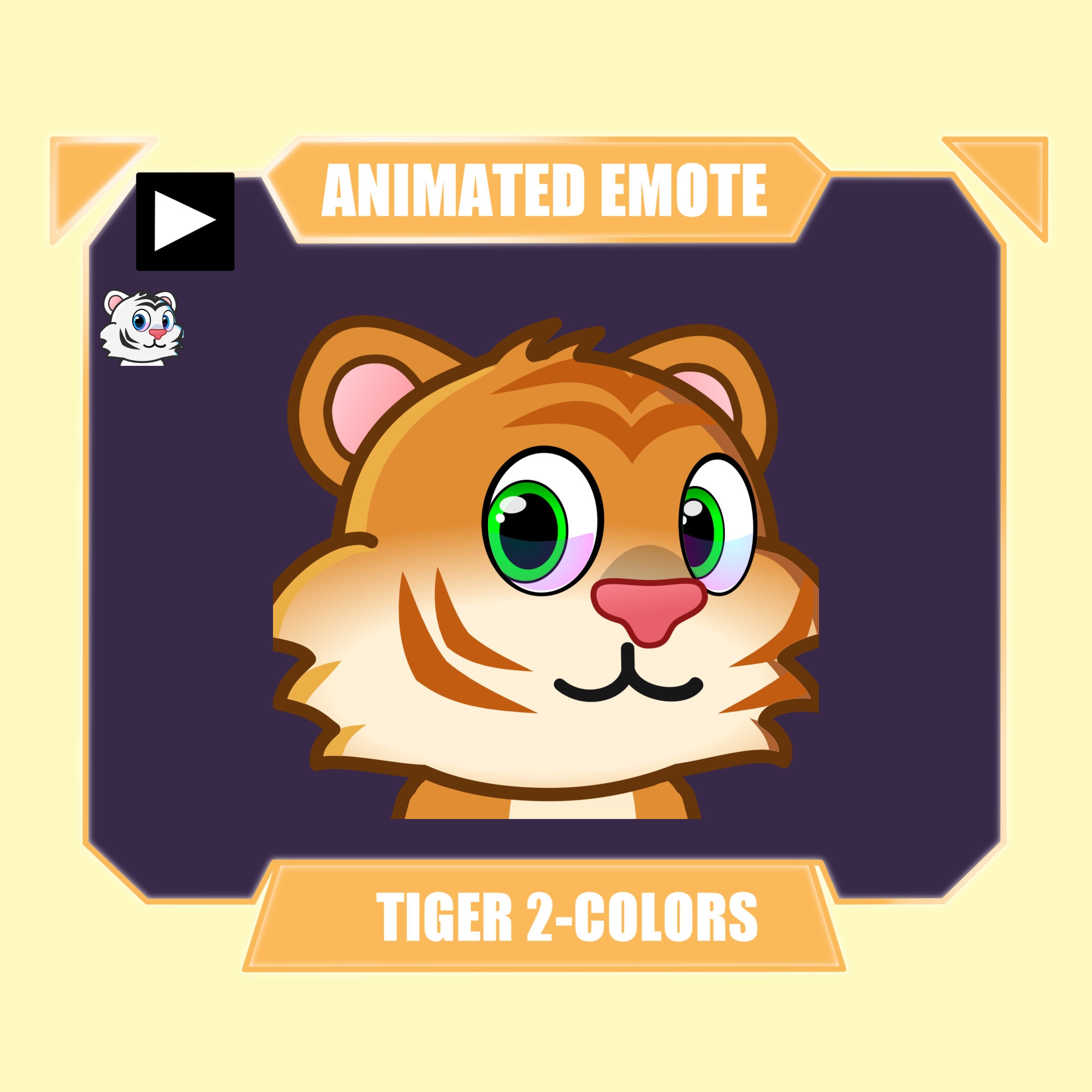 ANIMATED Tiger Side Eye Emote for Twitch Kick Discord Youtube Stream ...