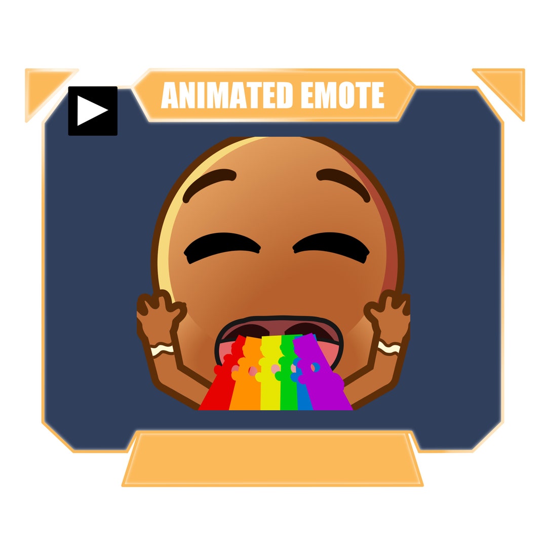 ANIMATED Gingerbread Rainbow Puke Christmas Emote for Twitch Kick ...