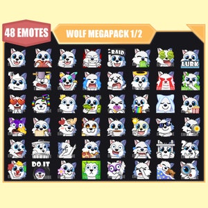 WHITE WOLF Emote Bundle for Twitch | Youtube Emotes | Discord Emotes ...