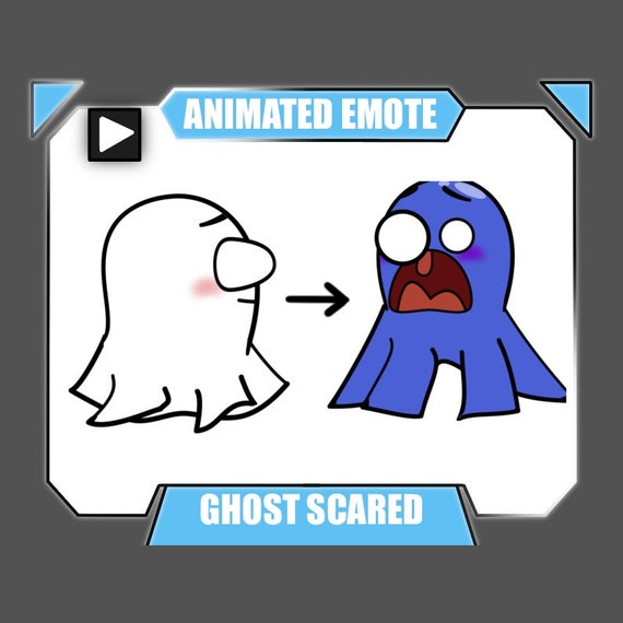 ANIMATED Emote Ghost Scared Halloween Twitch Emote Discord - Etsy
