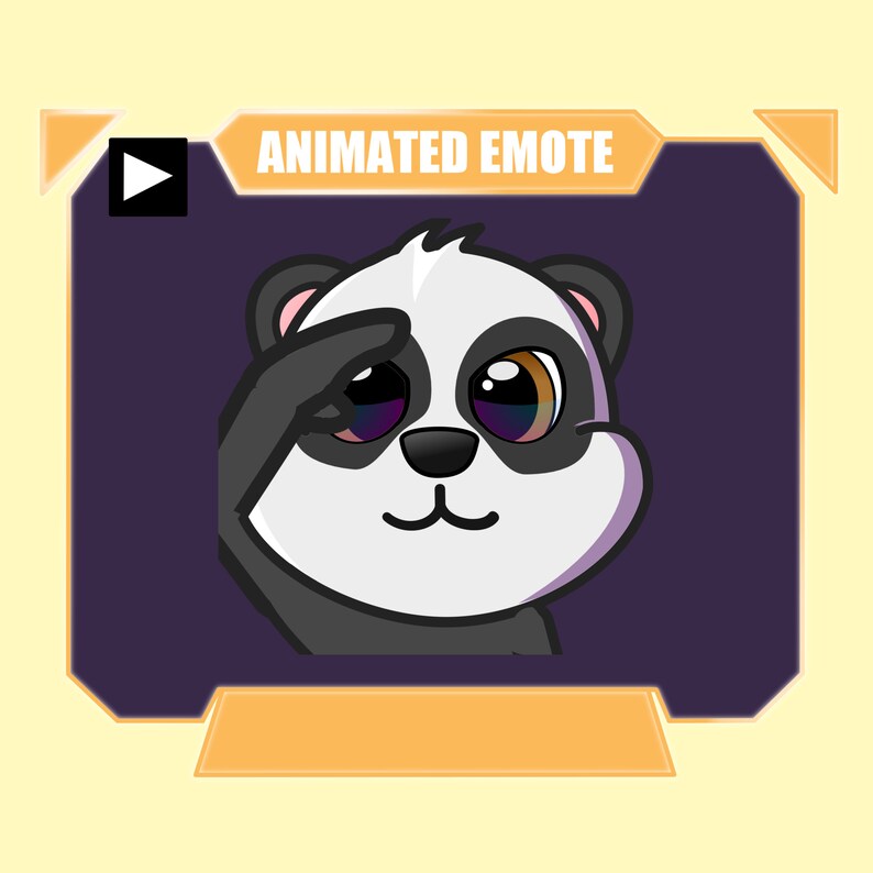 ANIMATED Panda Salute Emote for Twitch Kick Discord Youtube Stream Cute ...
