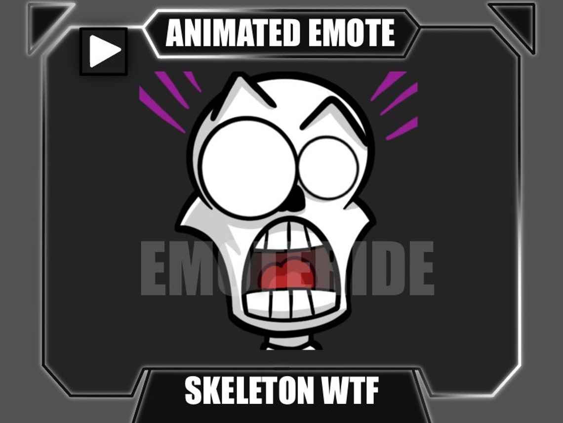 Animated Skeleton WTF Animated Twitch Emote Discord Emote - Etsy