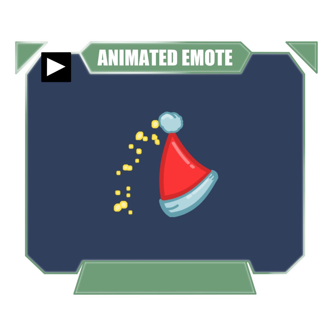 Animated Christmas Emote Dancing Santa Hat - Etsy