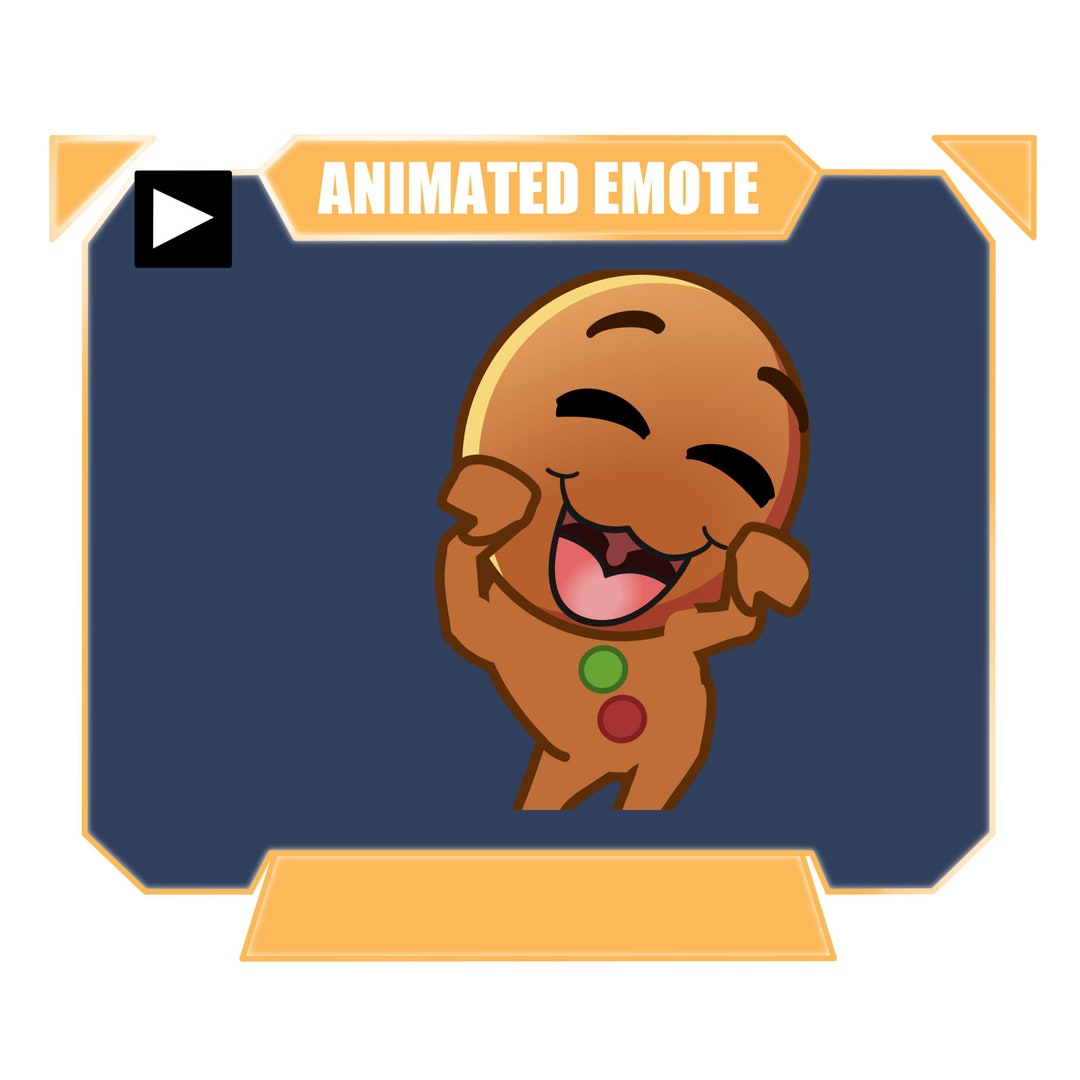 ANIMATED Gingerbread Man Happy Dance Christmas Emote for Twitch Kick ...