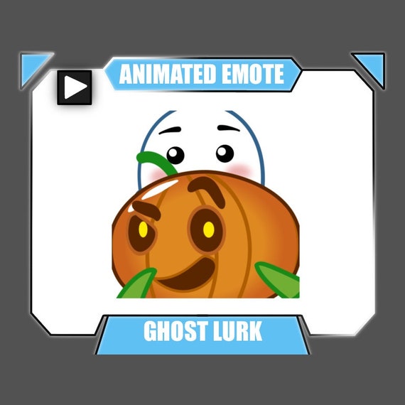 ANIMATED Ghost-pumpkin Lurk Emote for Twitch Discord Youtube - Etsy