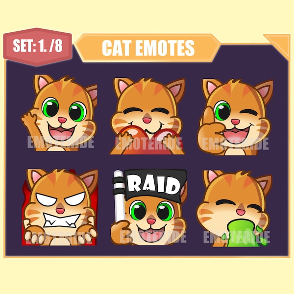 Emotes Angry Cat - Etsy