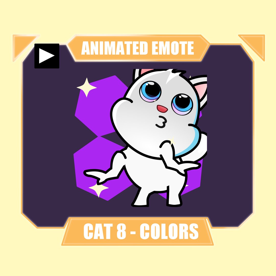 ANIMATED Cat Disco Dance Emote for Twitch Kick Discord Youtube | Cute ...