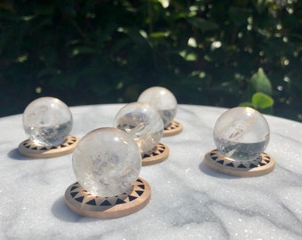 Clear Quartz Mini Sphere Crystal Healing Stone All Chakra - Etsy