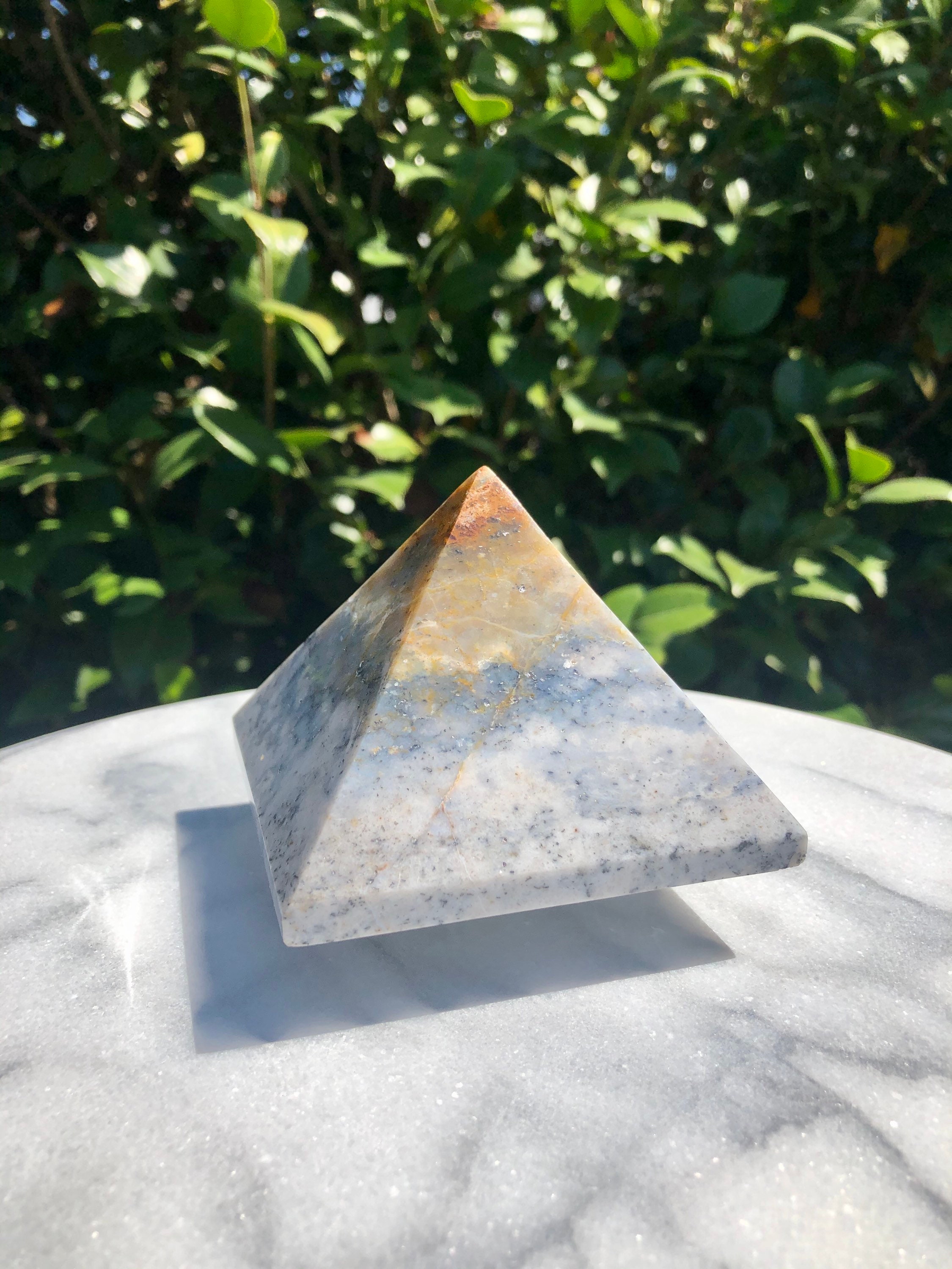 Large Ocean Jasper Pyramid Rare Handcrafted - Etsy