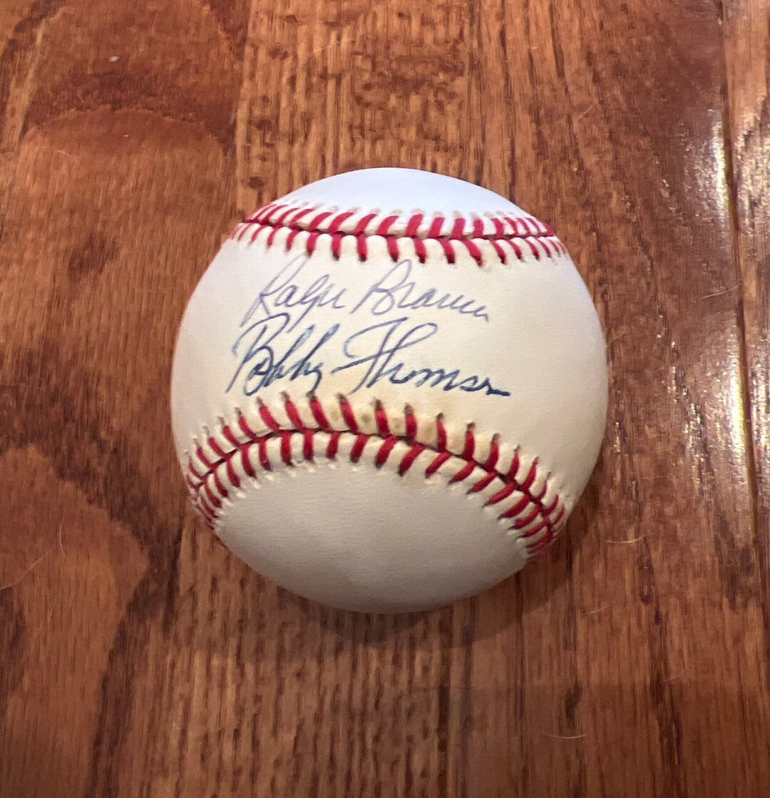 Ralph Branca and Bobby Thomson Autographed Baseball Shot Heard Round ...