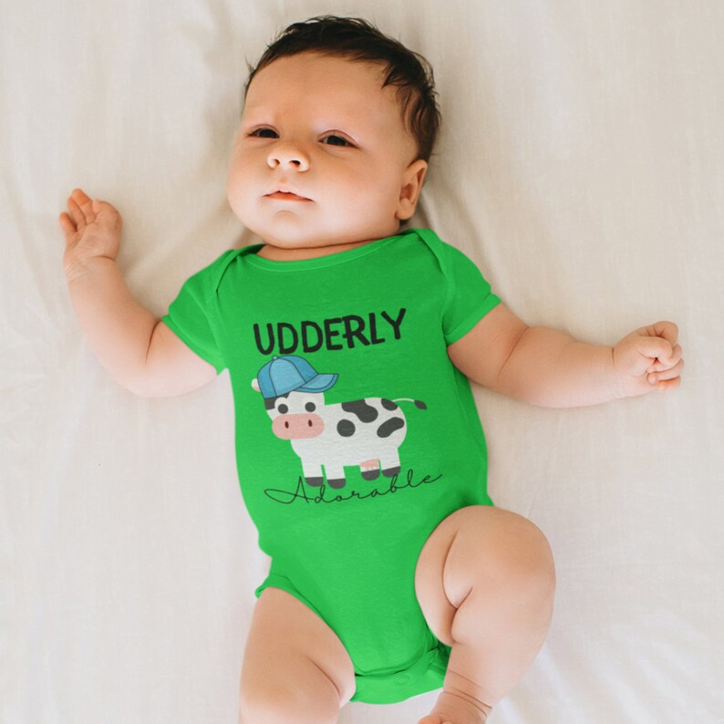 Cute Baby Boy Cow PNG, Udderly Adorable Funny Baby PNG, Baby Boy ...