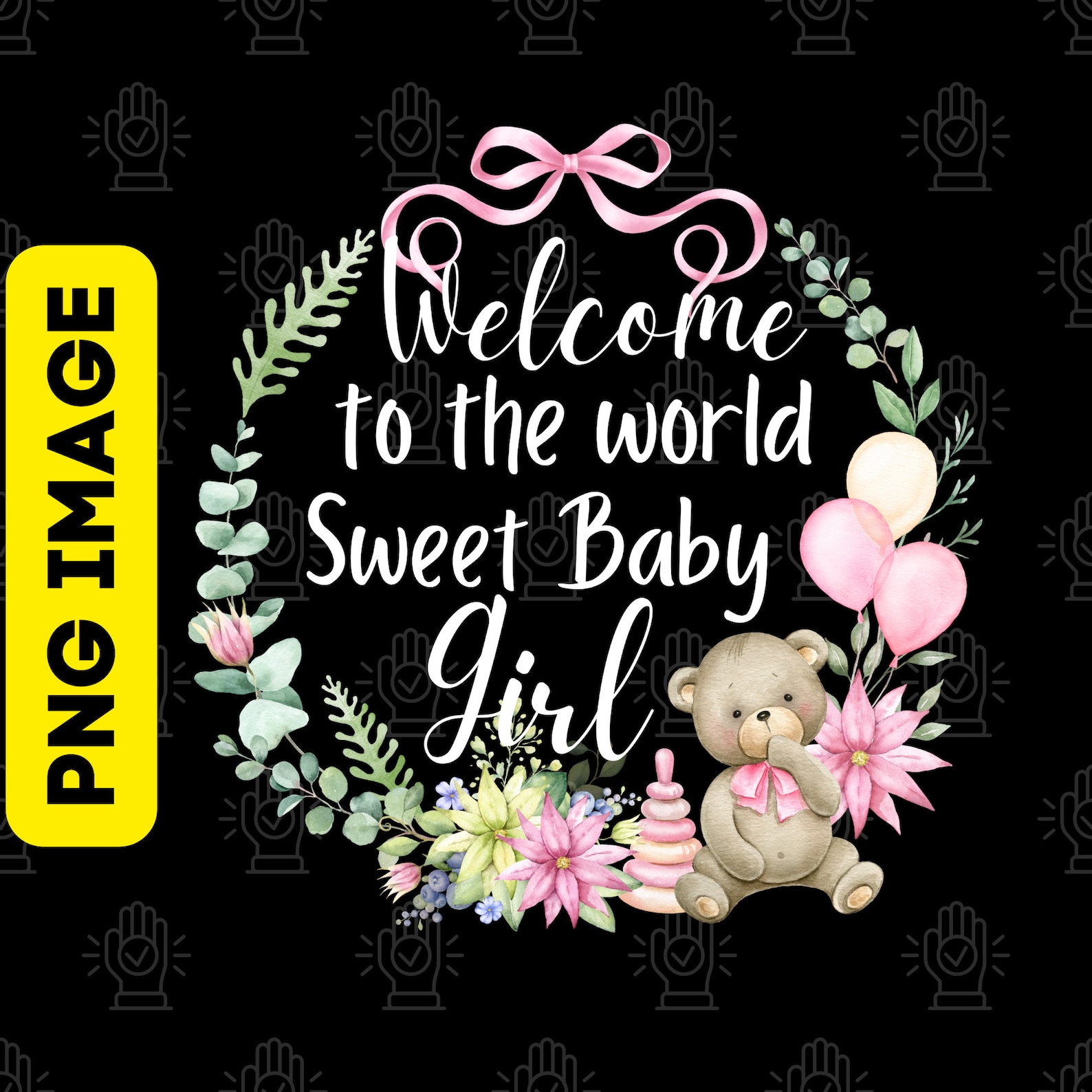 Baby Girl PNG Welcome to the World Baby Girl Sublimation - Etsy UK