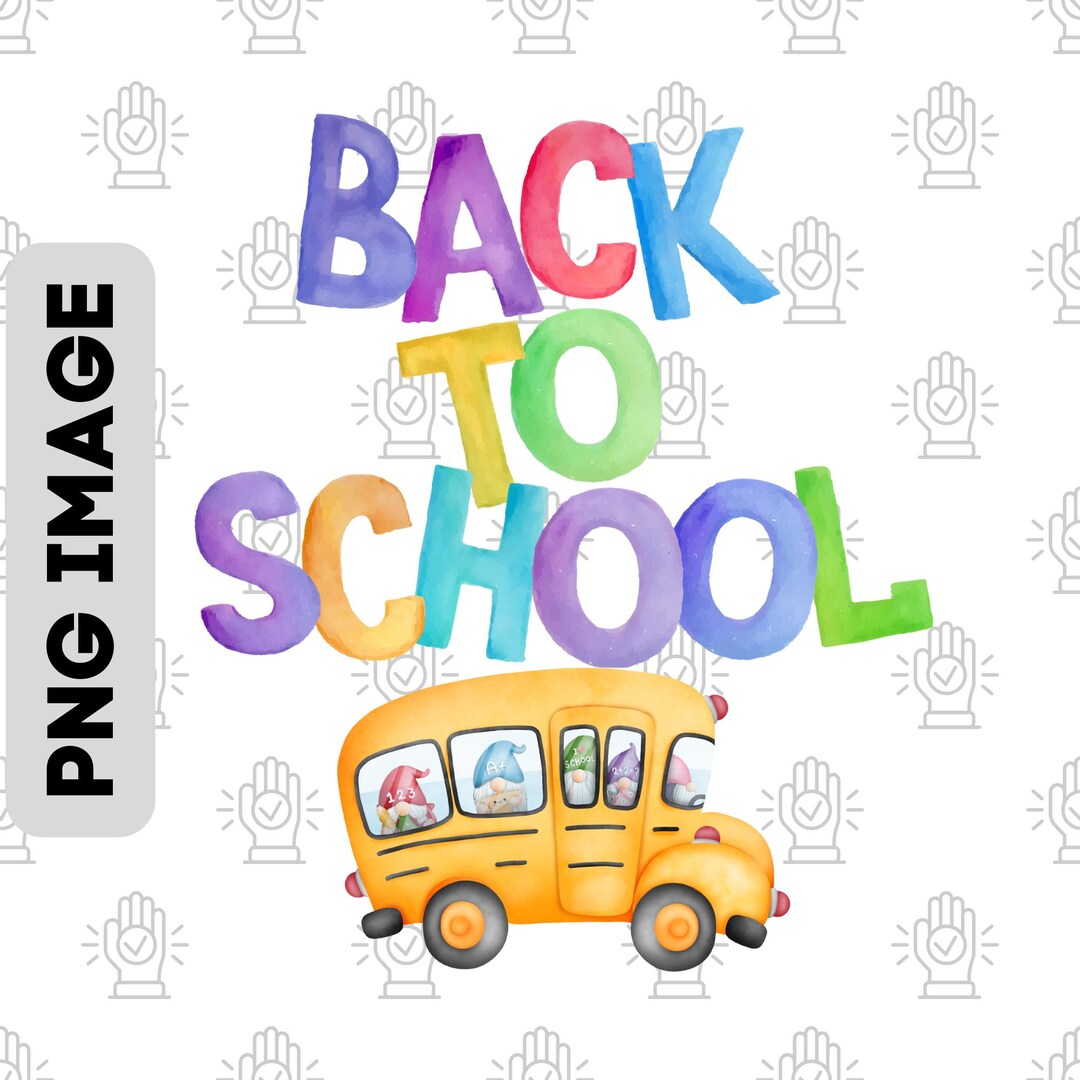 Back to School Sublimation Design, Gnome School Bus PNG, Classroom ...