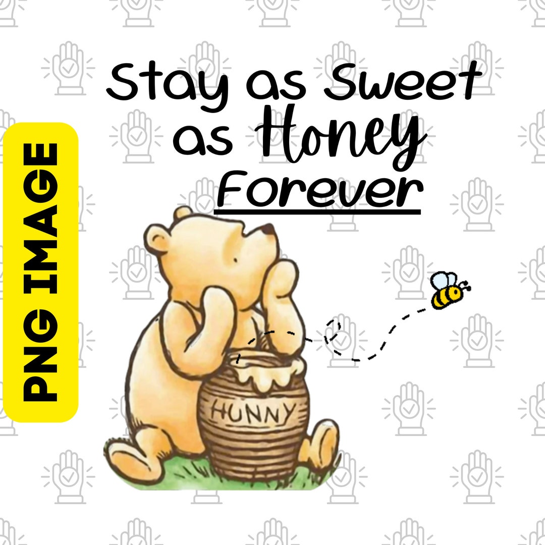 Classic Winnie the Pooh With Hunny Pot PNG (digital Download) - Etsy