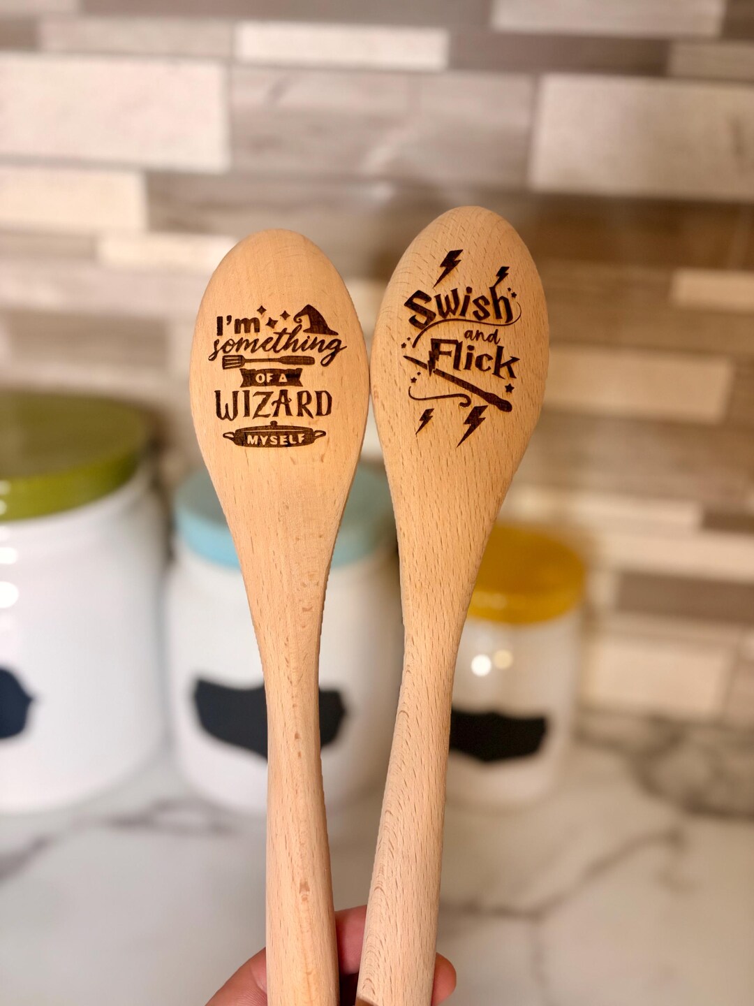 Harry Potter Wizard Engraved Wooden Spoons - Etsy