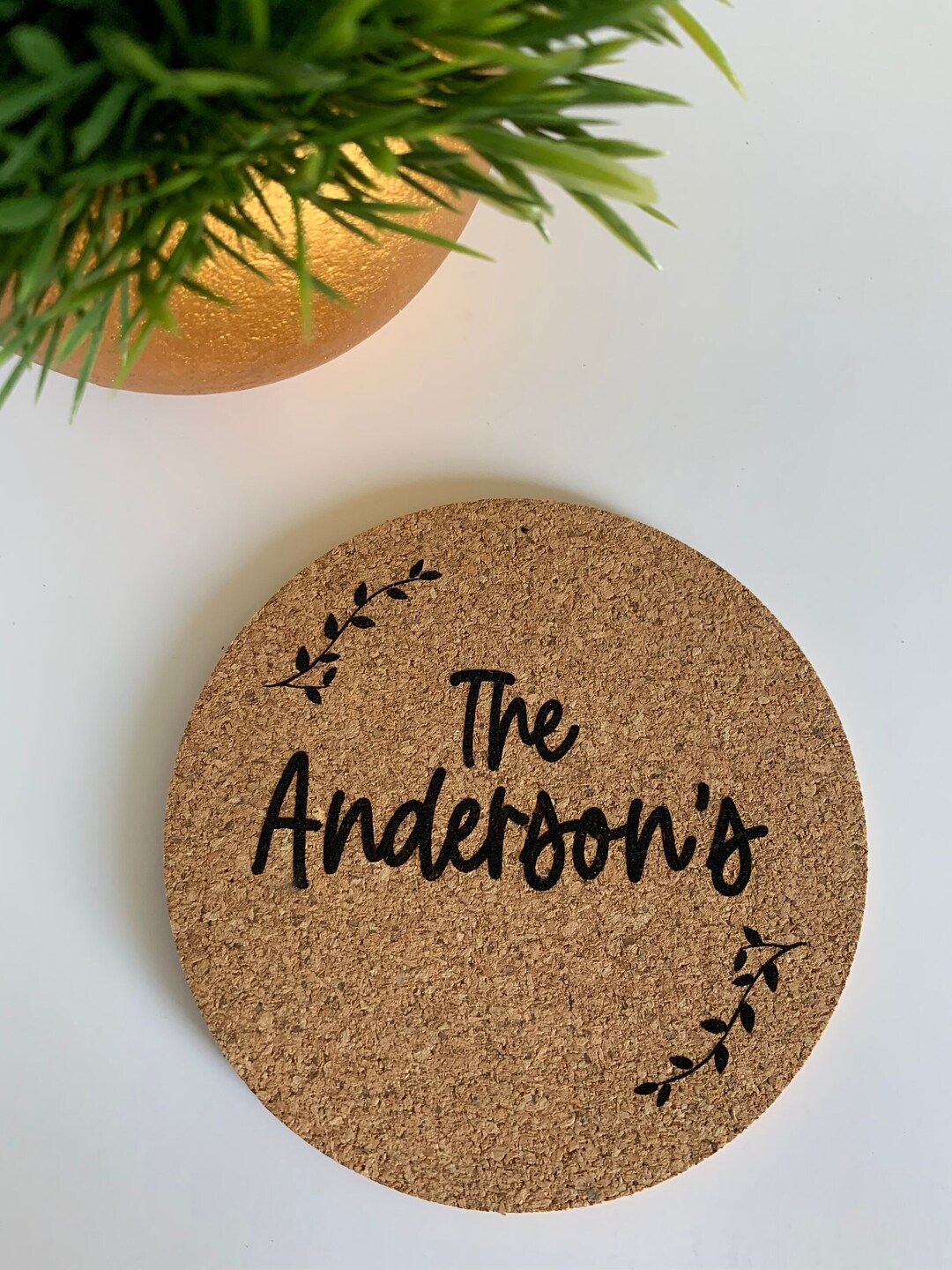 Custom Engraved Cork Coaster, Personalized, Laser Engraved Cork ...