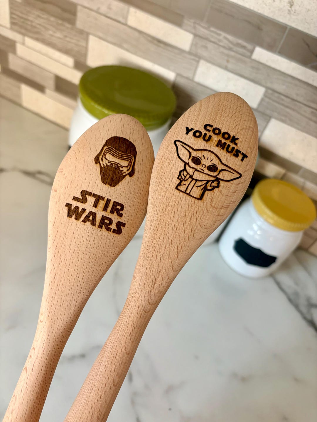 Personalized Star Wars Beech Wood Spoons Set: Engraved Kitchen Utensils ...