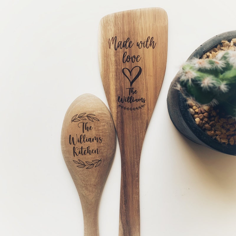 Wooden Spoon and Spatula Set - Etsy