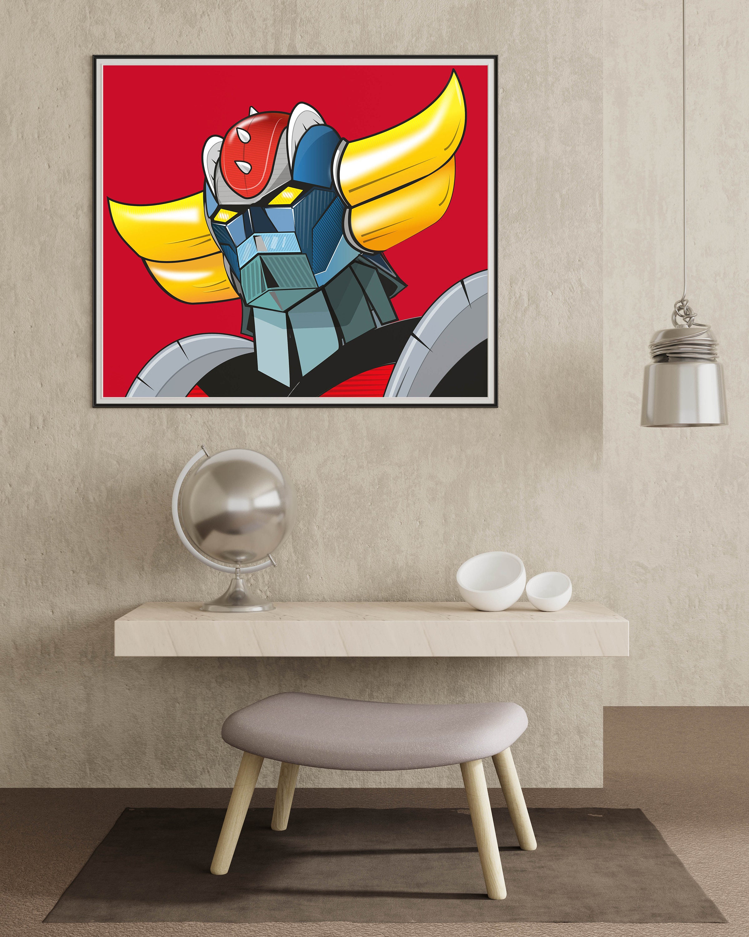 2 Posters Grendizer, Mazinger Z, Gundam, Macross and Actarus: Vector ...