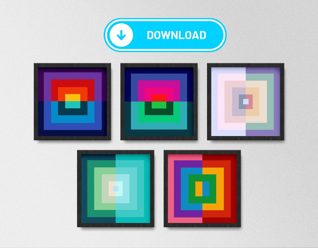 5 Bursts of Color Posters: A Collection of 5 Vibrant Square Posters ...