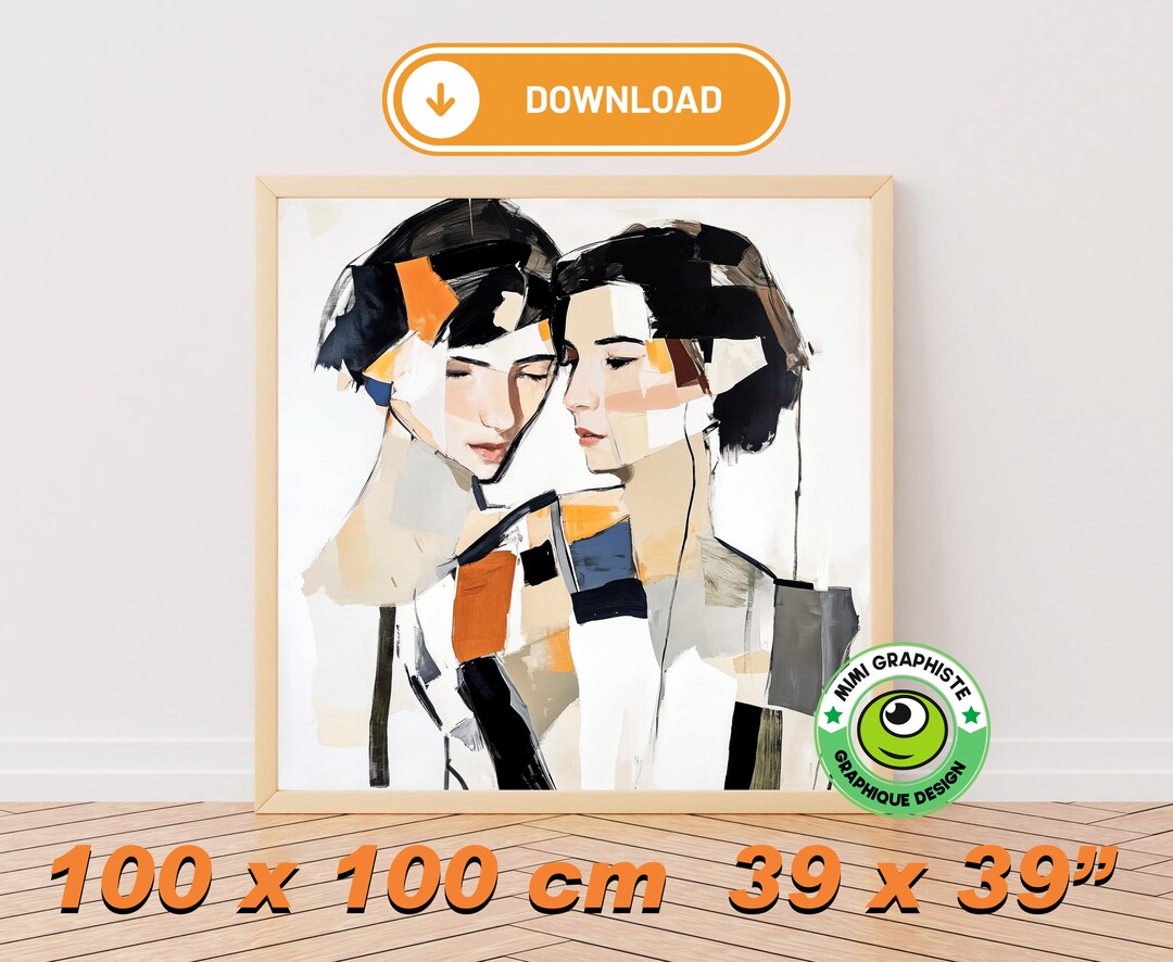 Downloadable Poster: Fragmented Artistic Composition Illustration ...