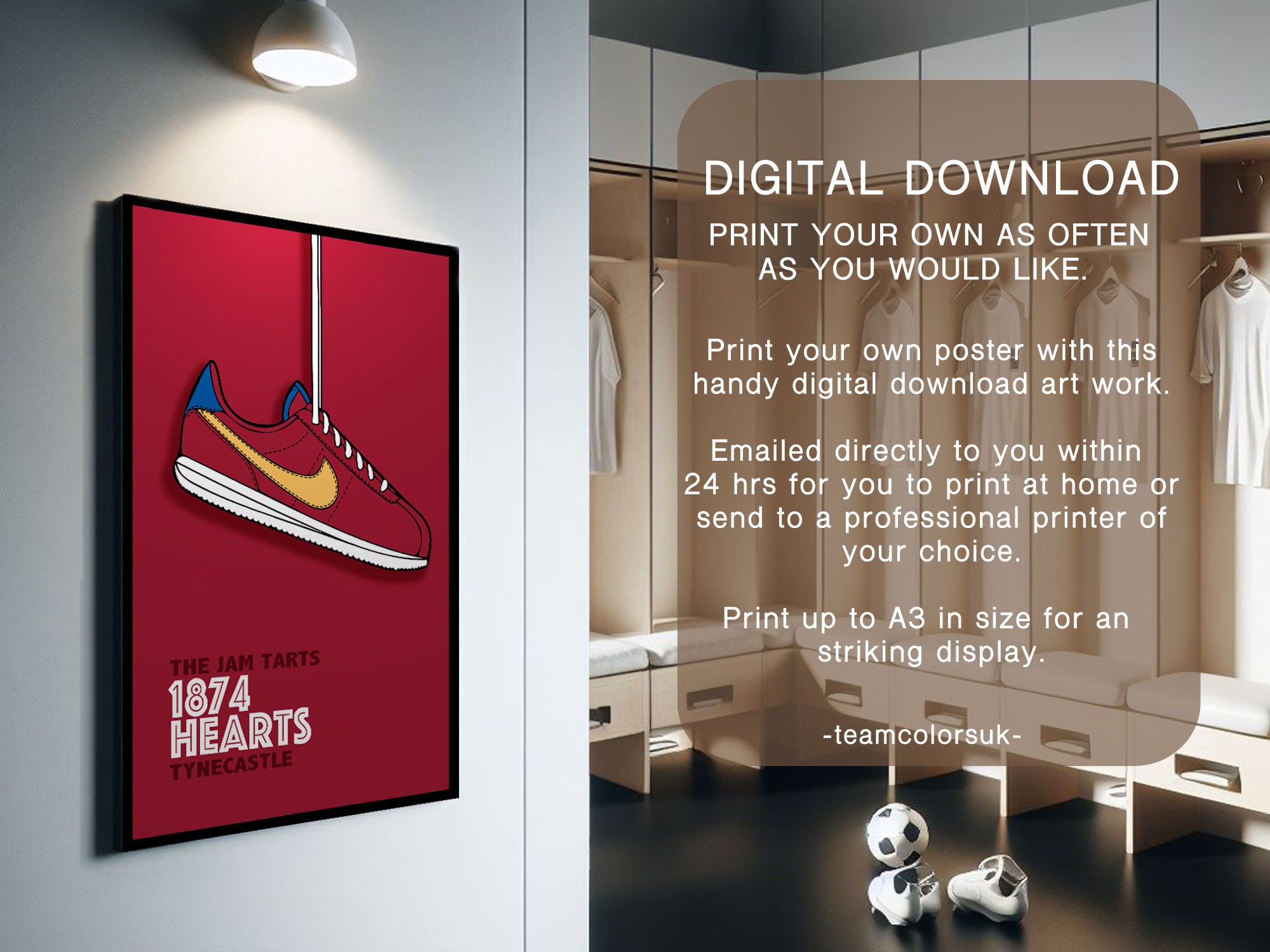 Custom Football Team Poster Art Print. Man Cave Decor. Gift for ...