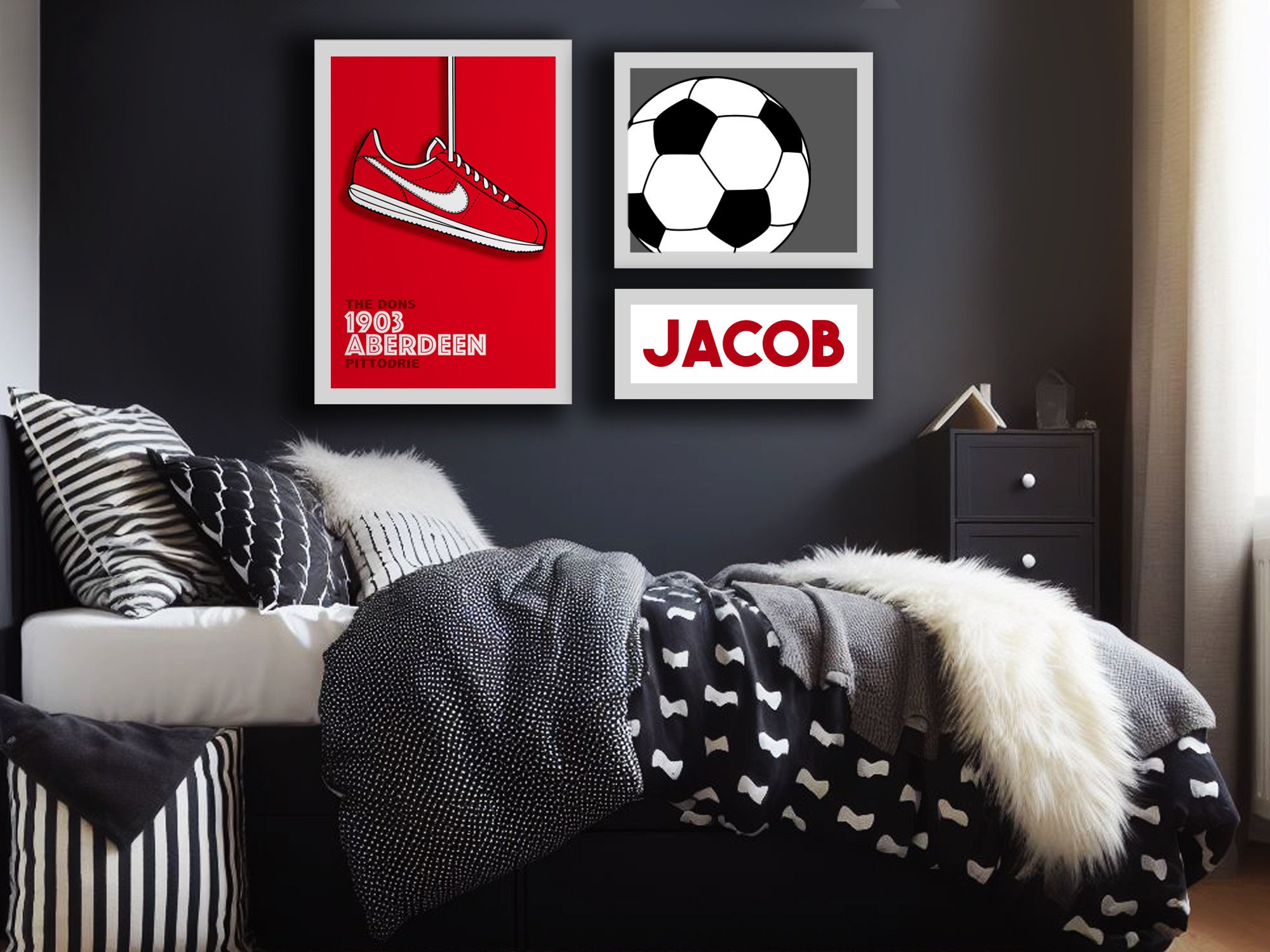 Custom Football Team Poster Art Print. Man Cave Decor. Gift for ...