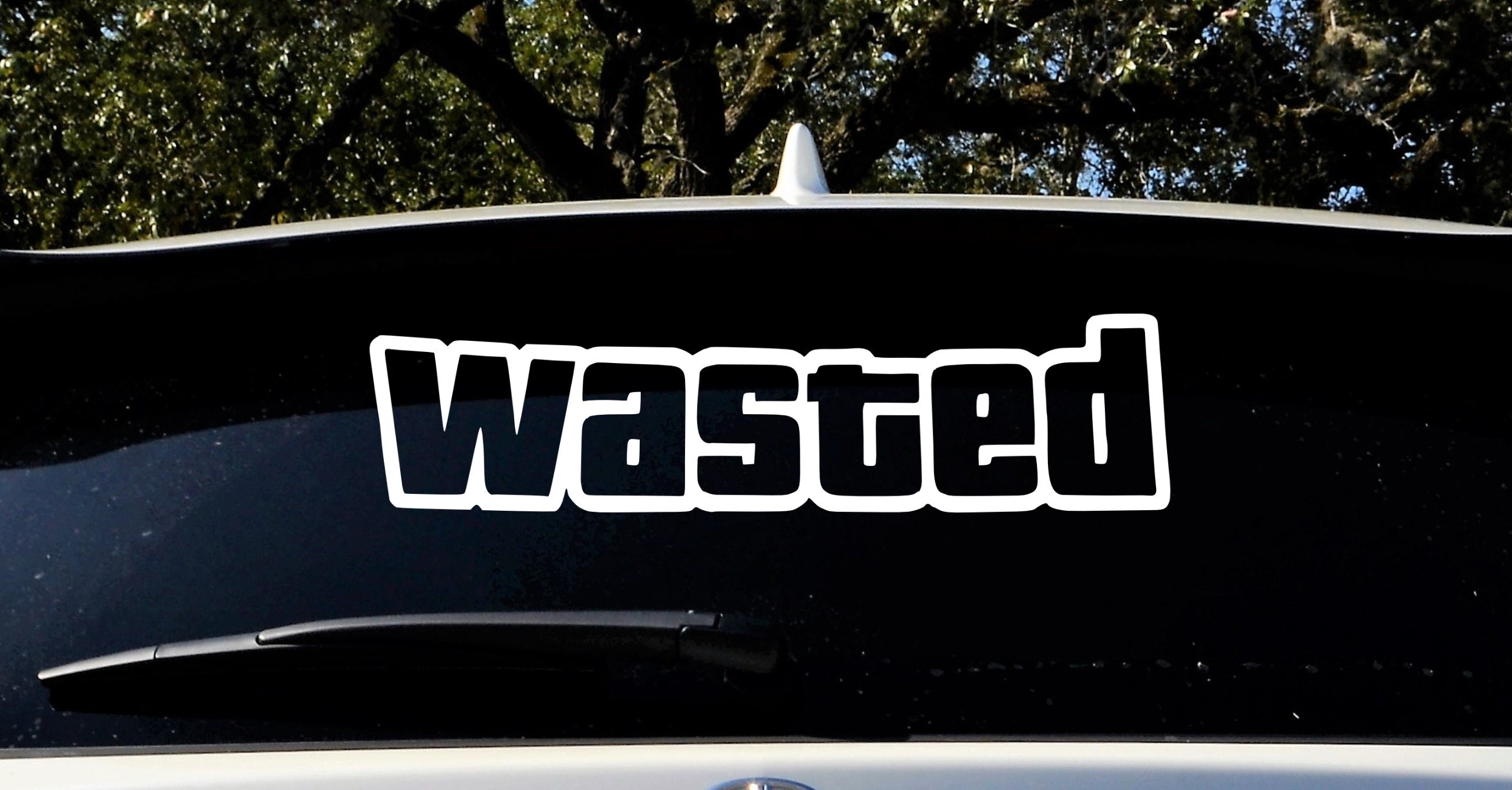 Car Sticker Tuning - Wasted Viral Sticker Famous Rear Window Tuning Car ...