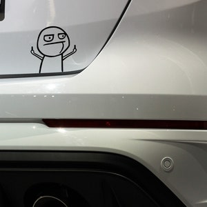 Middle Finger Smilie Emoji Car Sticker Car Decal Sticker Vinyl Social ...