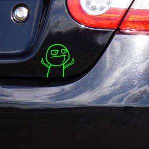 Middle Finger Smilie Emoji Car Sticker Car Decal Sticker Vinyl Social ...