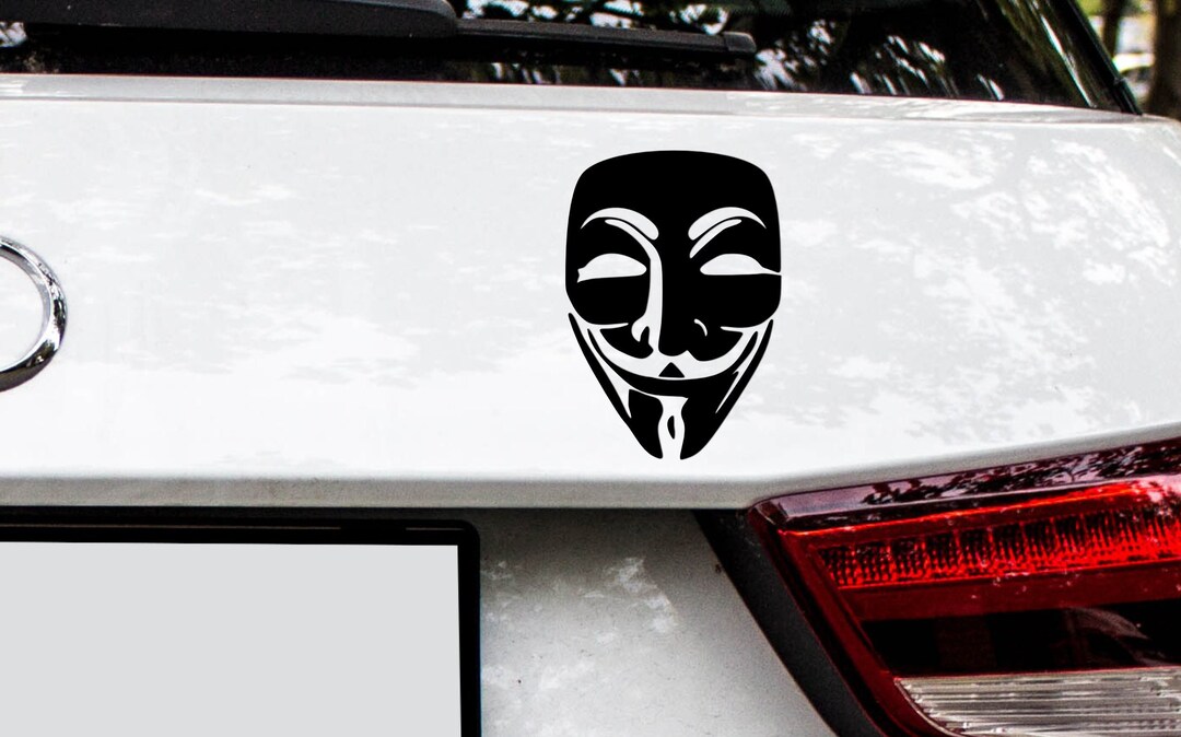 Car Sticker | Anonymous Mask Internet Sticker Laptop Notebook MacBook ...