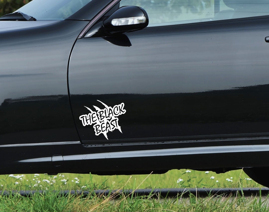 Bumper Sticker the Black Beast Black Bumper Sticker Man - Etsy