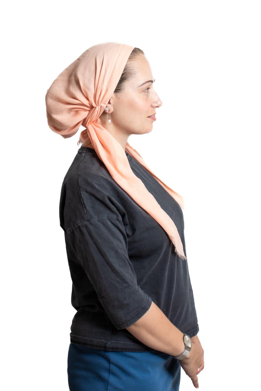 Pretied Head Scarf Non-slip Head Wraps for Women, Stylish Jewish Head ...