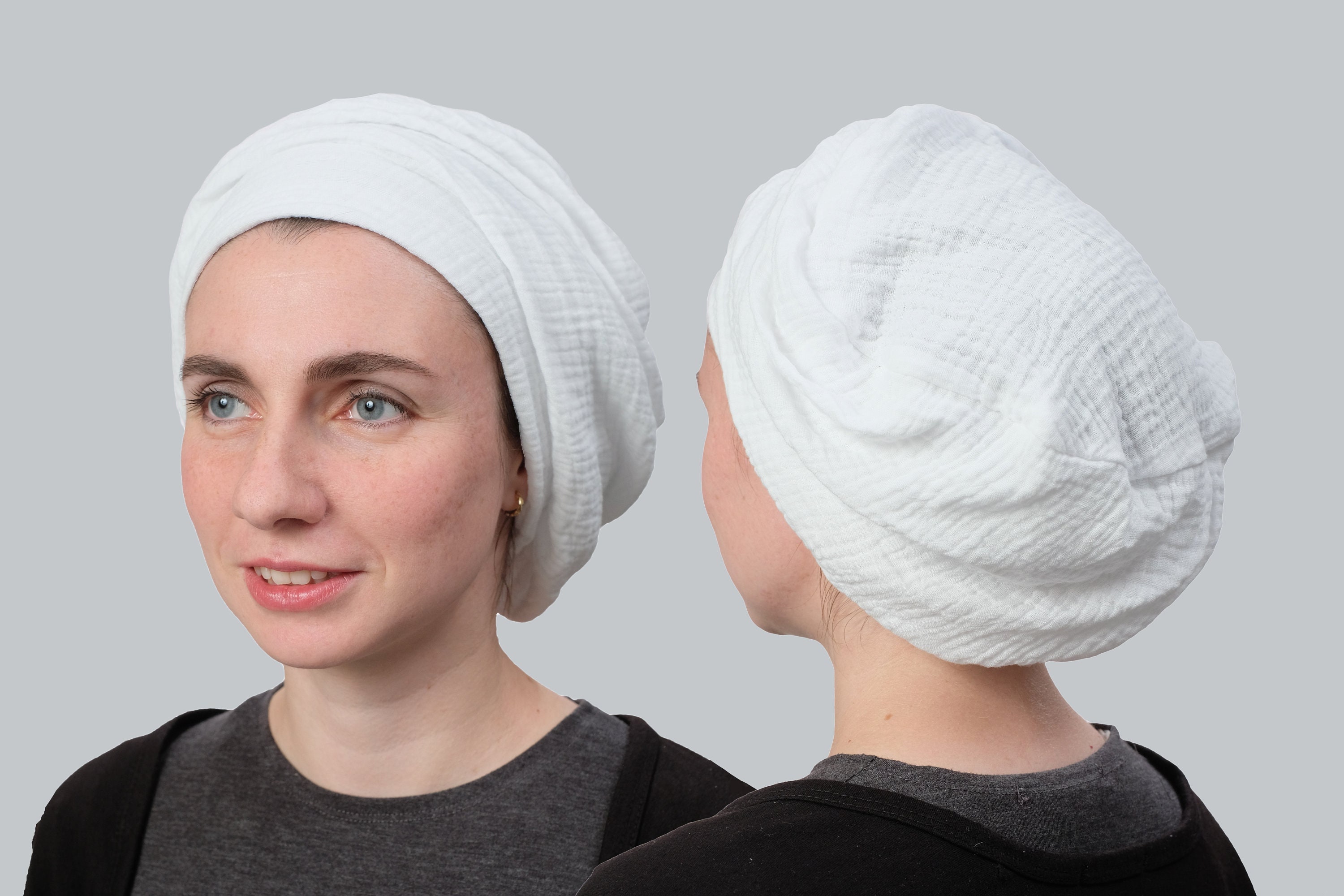 Cotton Head Snood, Adjustable Beret for Women, Nurse Scrub Cap - Etsy