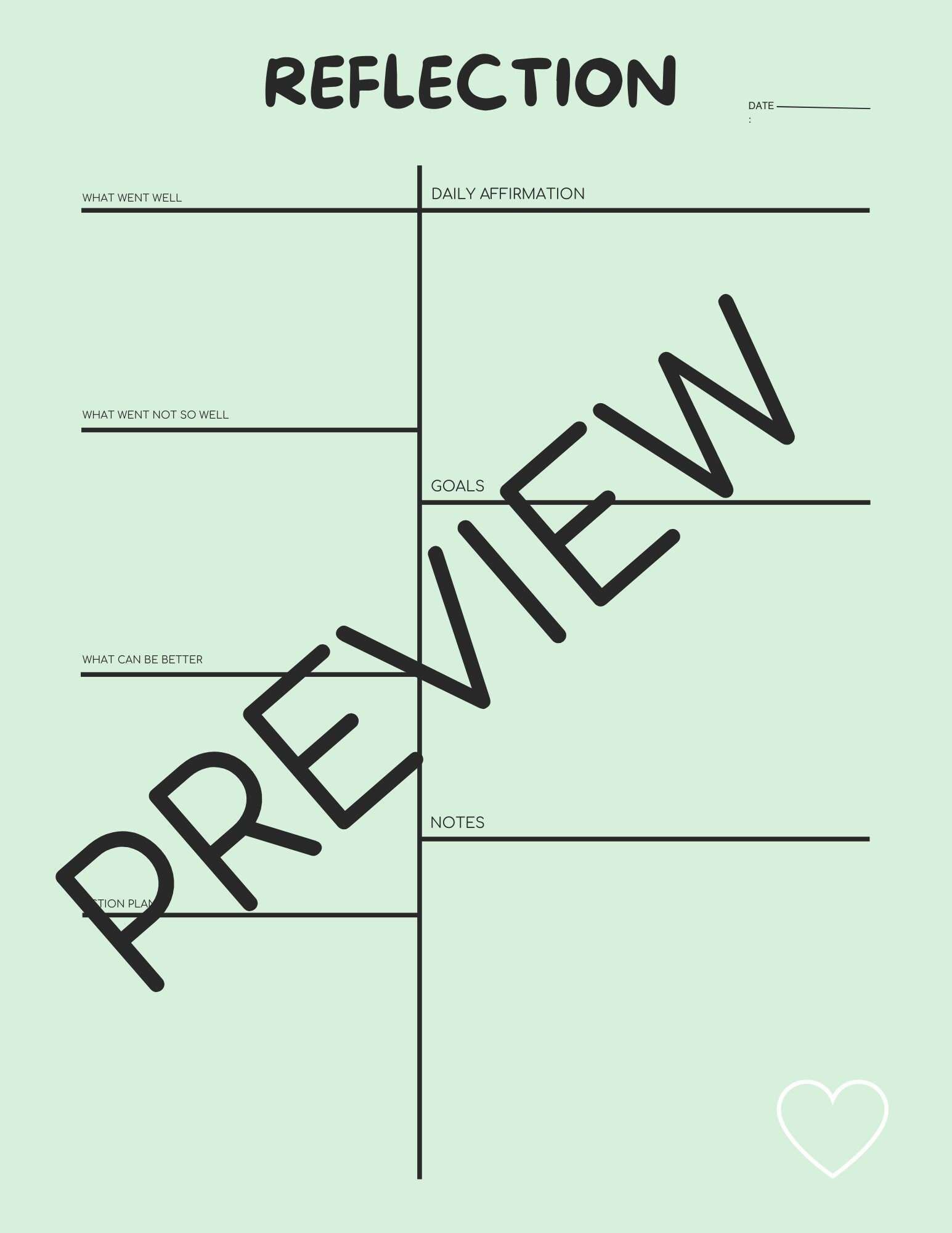 Self Care Nurse Reflection Sheet Goal Action Plan - Etsy