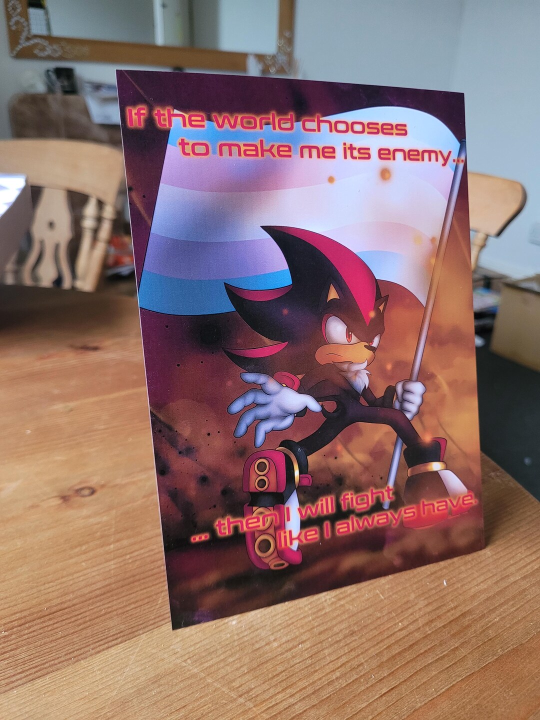 PREORDER- Shadow the Hedgehog Trans Pride Print Photo Wall Poster Art ...
