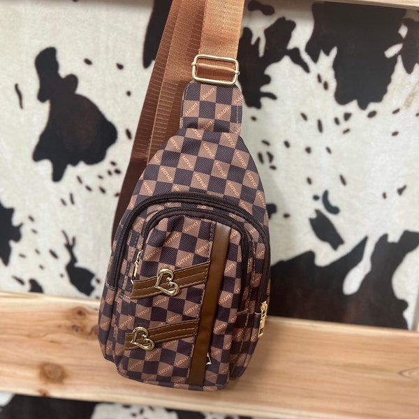 Louis Vuitton Checkered Crossbody Bag - Etsy