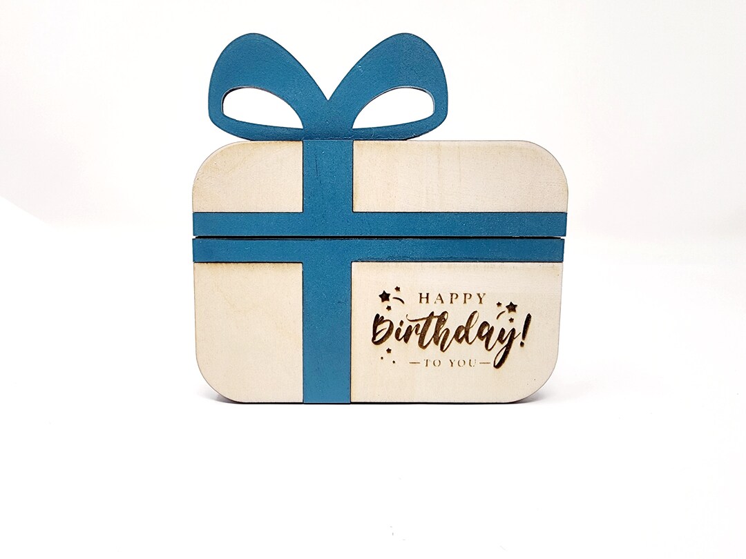 Cute Laser Cut Gift Card Holder Birthday Theme - Etsy