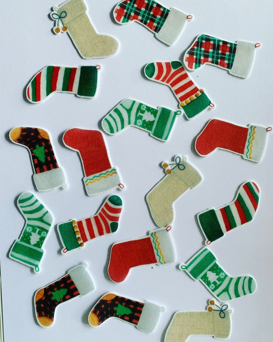 Edible Decoration *christmas Stocking * 18 Pieces Toppers / Muffins ...