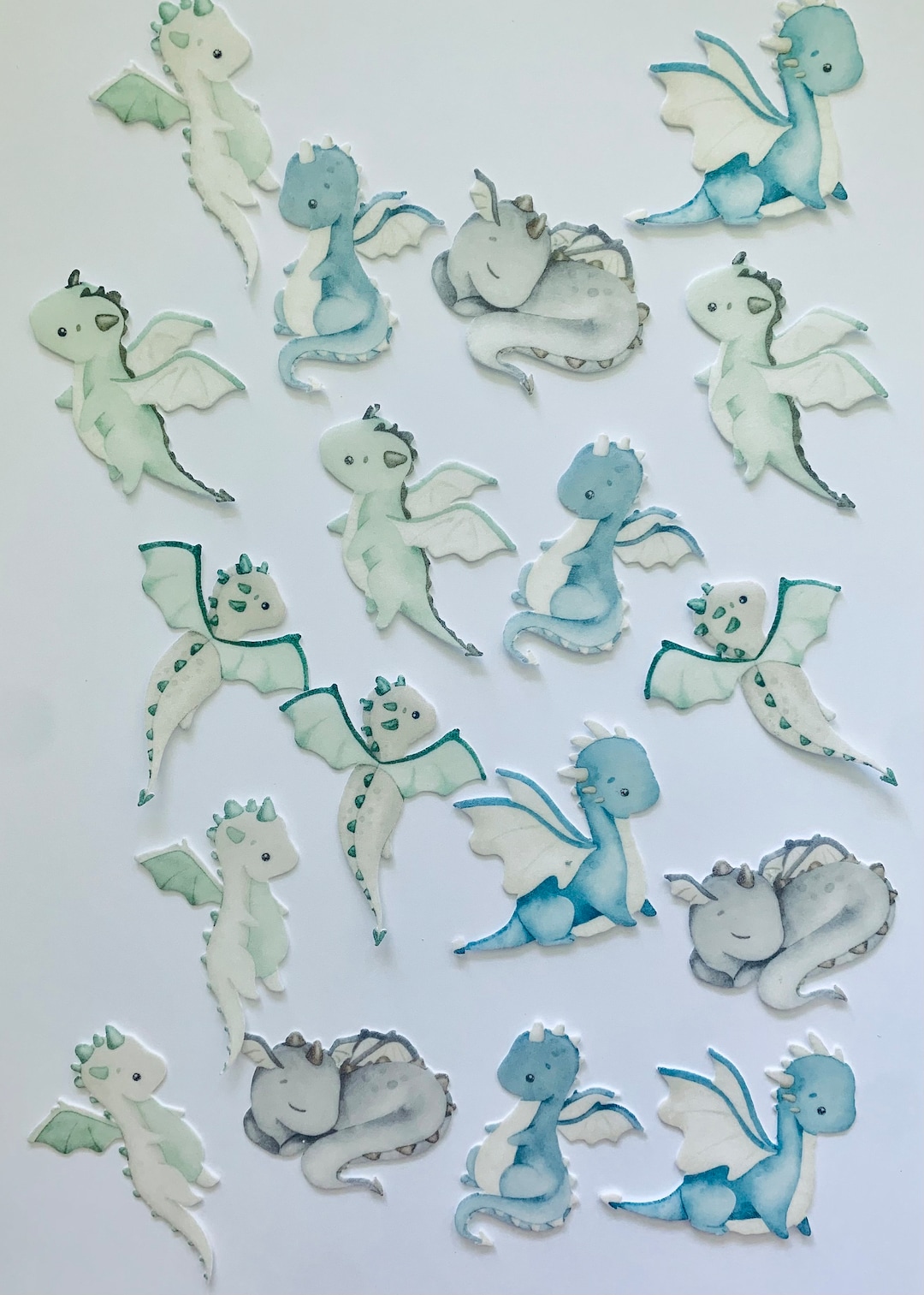 Edible Cupcake/muffin Toppers/cake Decorations * Dragons * 18 Pieces ...