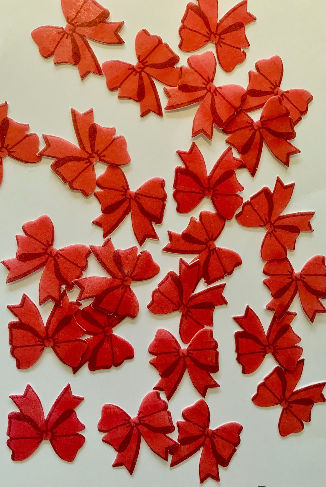 Edible Cupcake / Muffin / Cookie Toppers 24 Pieces *bow* Made of Edible ...