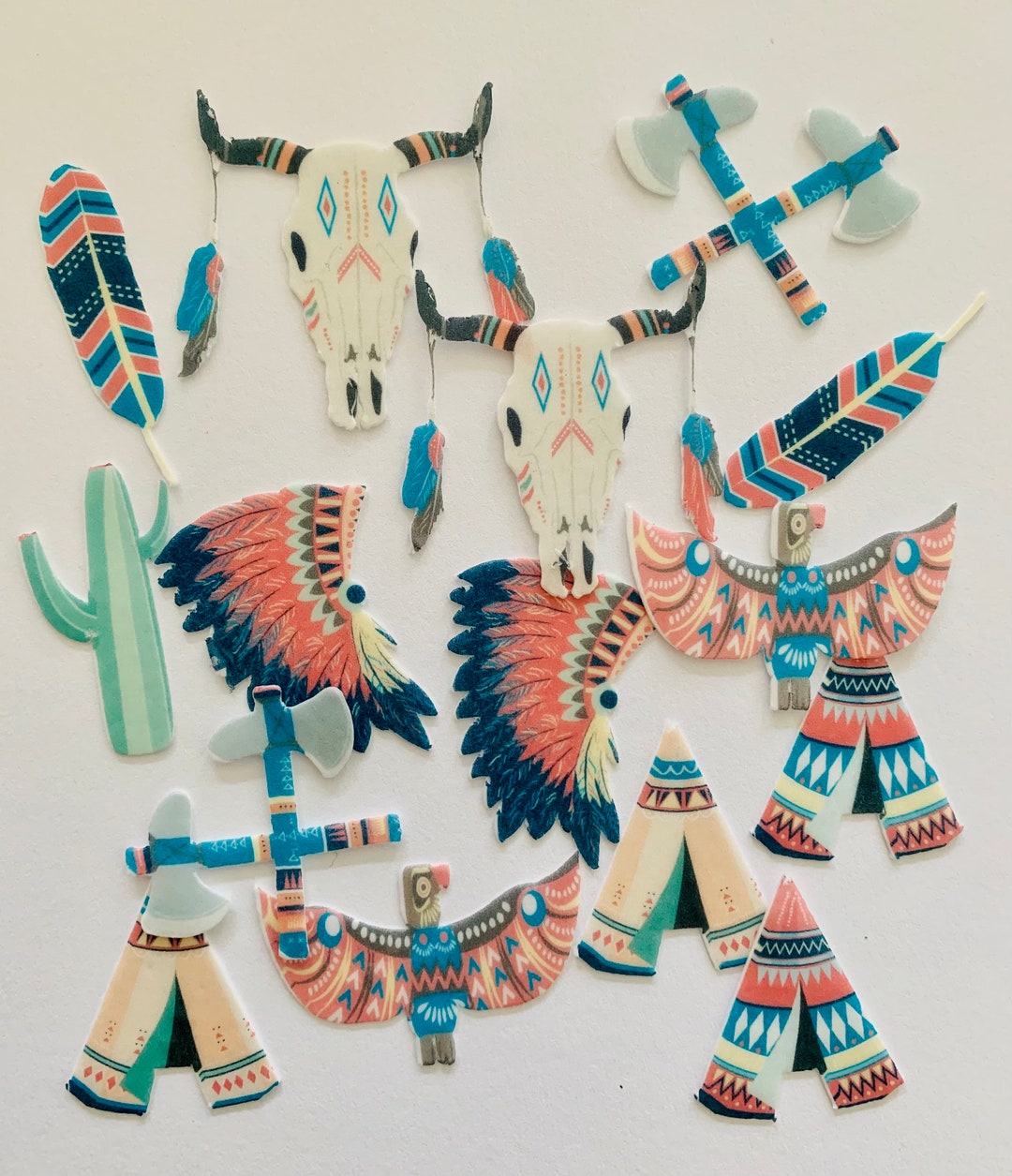 Edible Cupcake / Muffin Toppers / Cake Decoration Indian Wild West ...