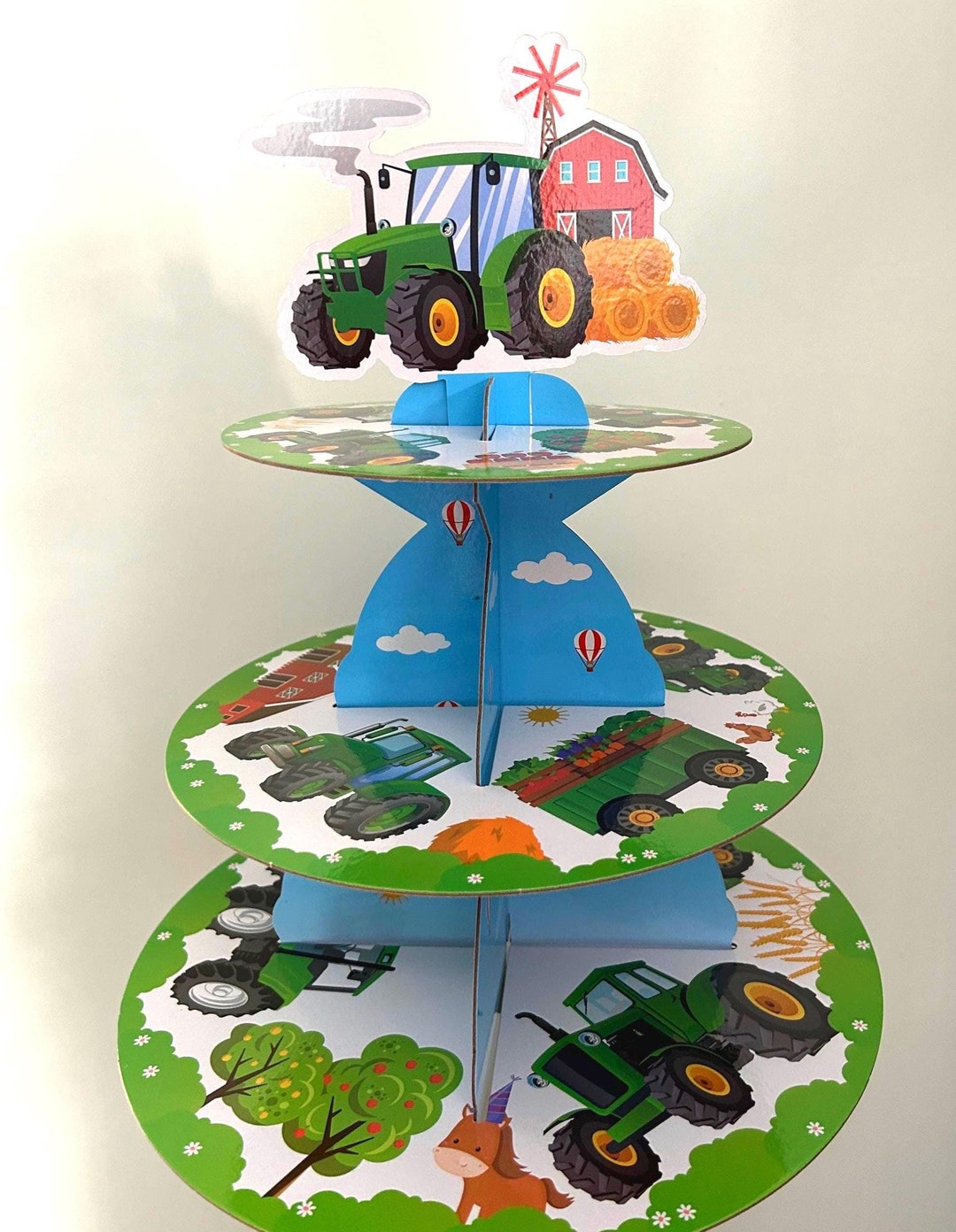 Muffin Stand Farm I 3 Tiers I Made of Sturdy Cardboard I Children's ...