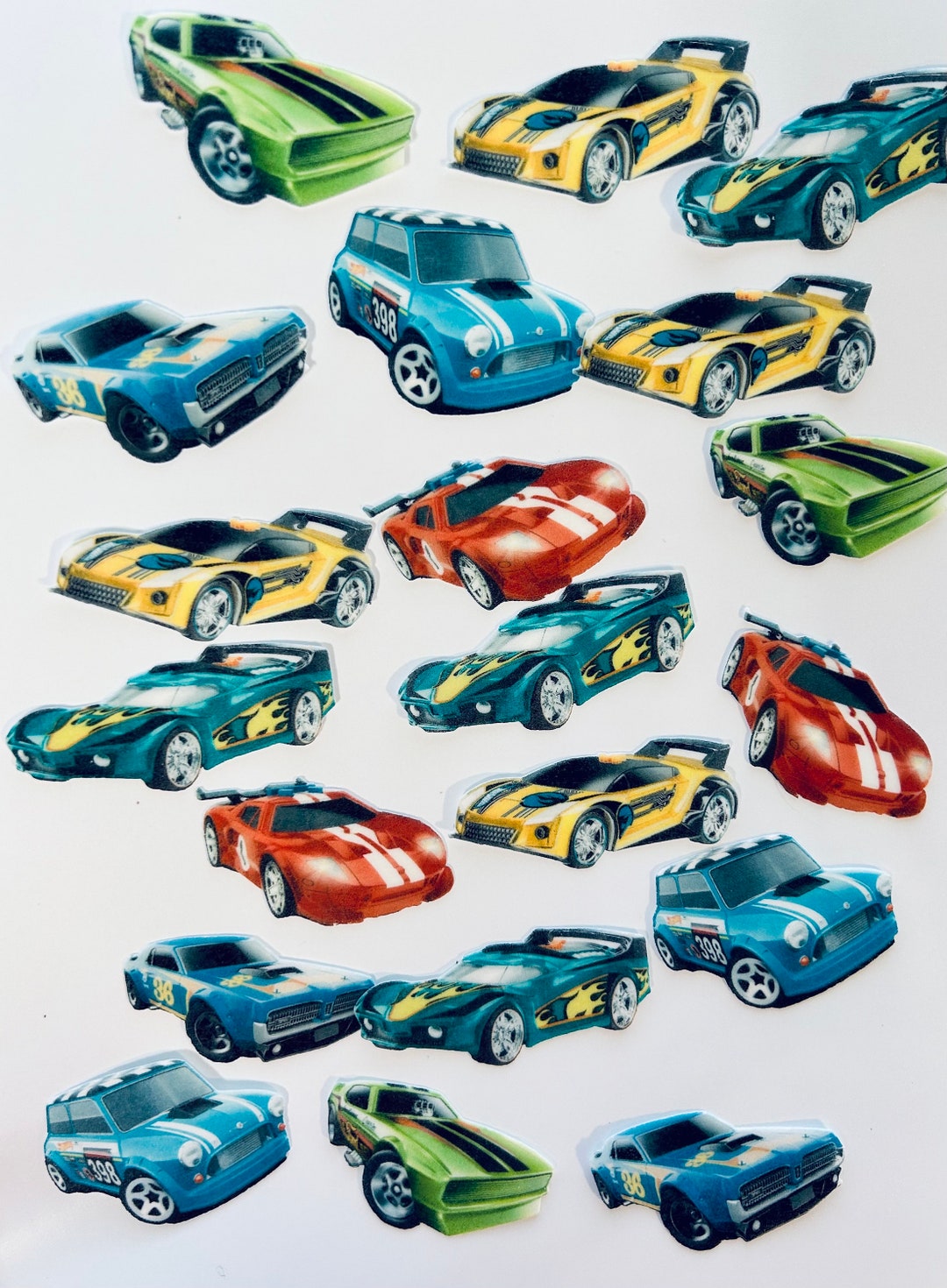 Edible Cupcake / Muffin Toppers / Cake Decoration Hot Tires / Racing ...