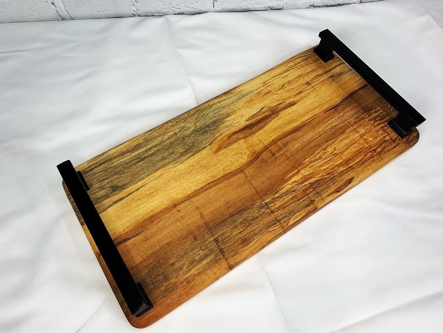 Unique Serving Tray | Spalted Maple | Handles - Etsy