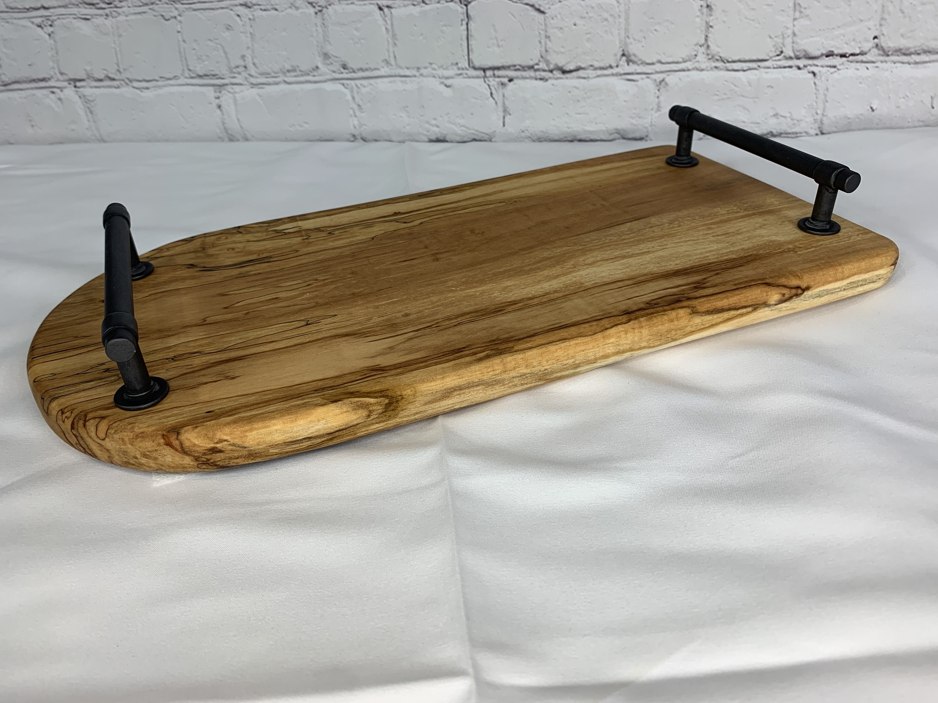 Unique Serving Tray | Spalted Maple | Handles - Etsy
